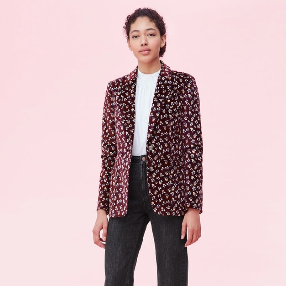 Marc Jacobs | Jackets & Coats | Marc Jacobs Blue Calico Velvet Blazer ...